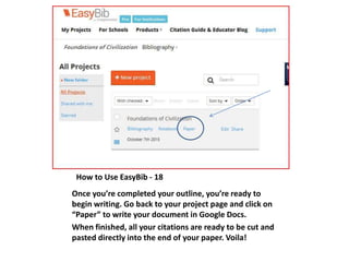 How to use easybib | PPT