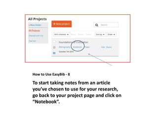 How to use easybib | PPT
