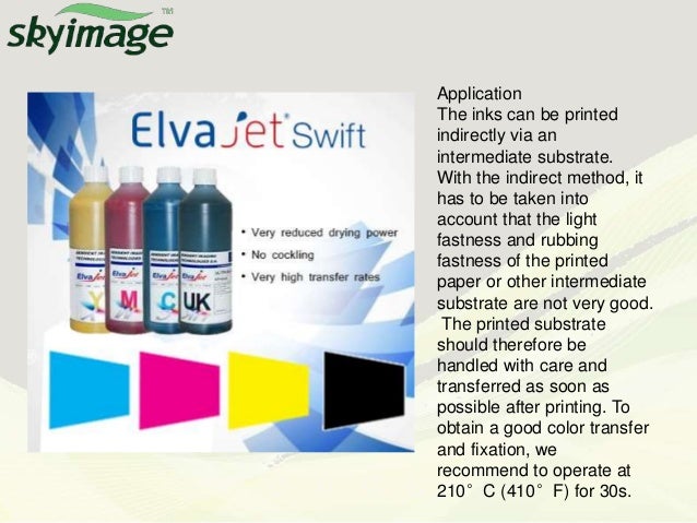 How to use ElvaJet® Swift Sensient Sublimation Ink in Textile Printing?