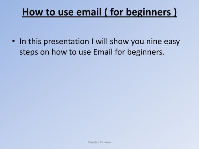 How to use email | PPT