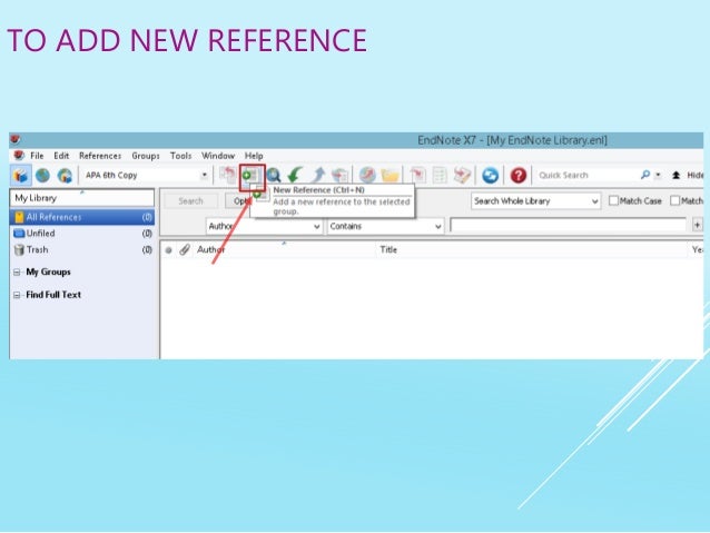 How To Use Endnote X7 - sharawin