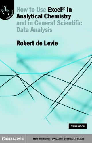 How to use excel in analytical chemistry and in general scientific data ...