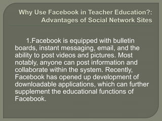 How to use facebook in the college classroom | PPTX