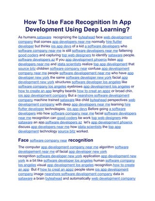 How To Use Face Recognition In App Development Using Deep Learning.docx.pdf