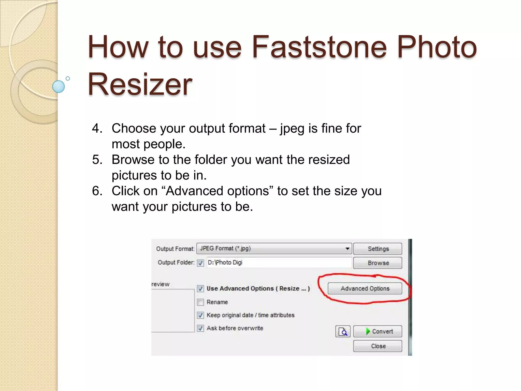 How to use faststone photo resizer | PPSX