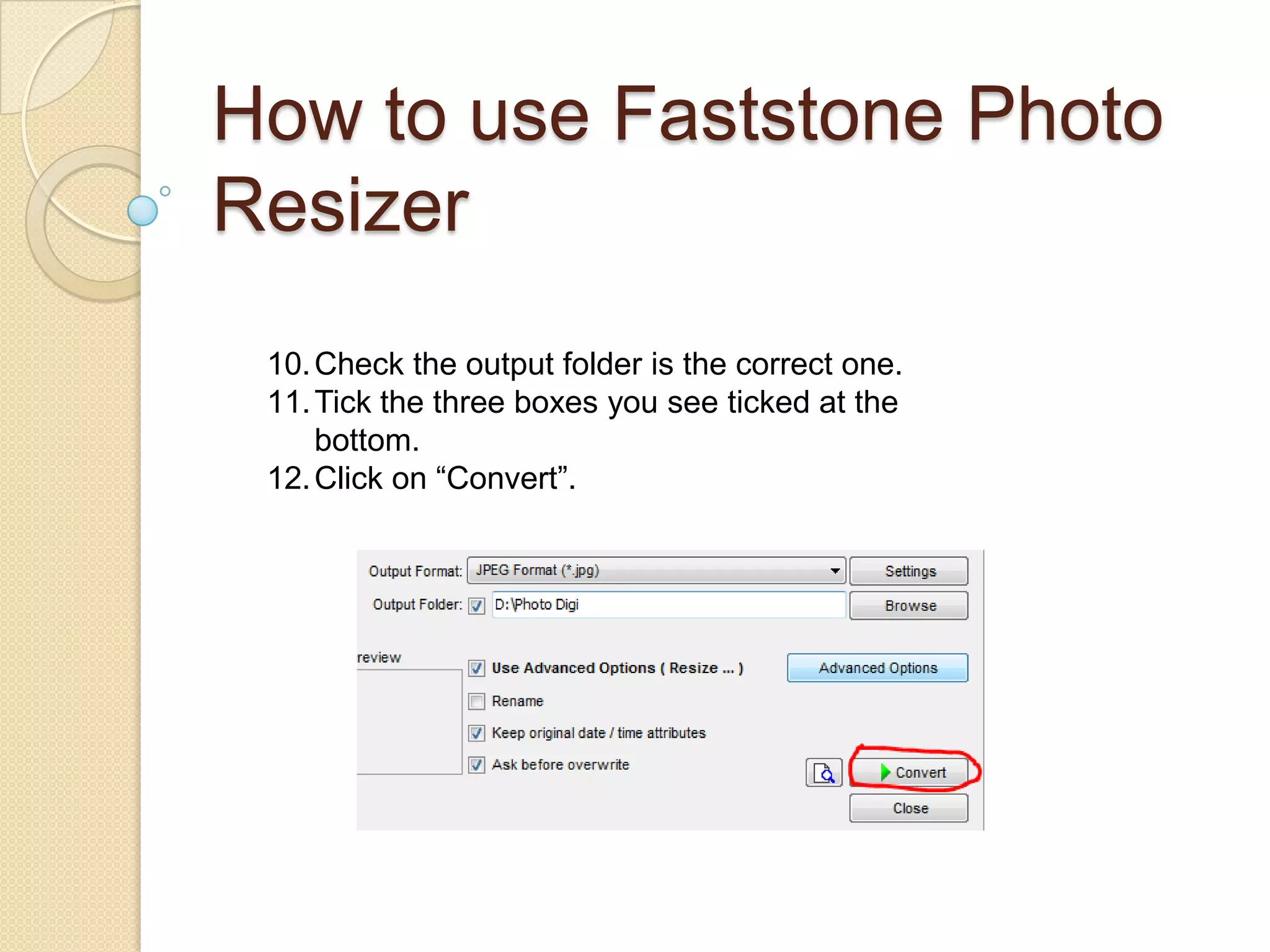 How to use faststone photo resizer | PPSX
