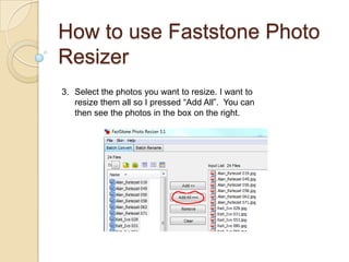 How to use faststone photo resizer | PPSX