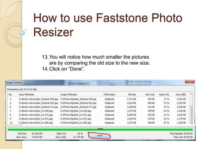 How to use faststone photo resizer | PPT