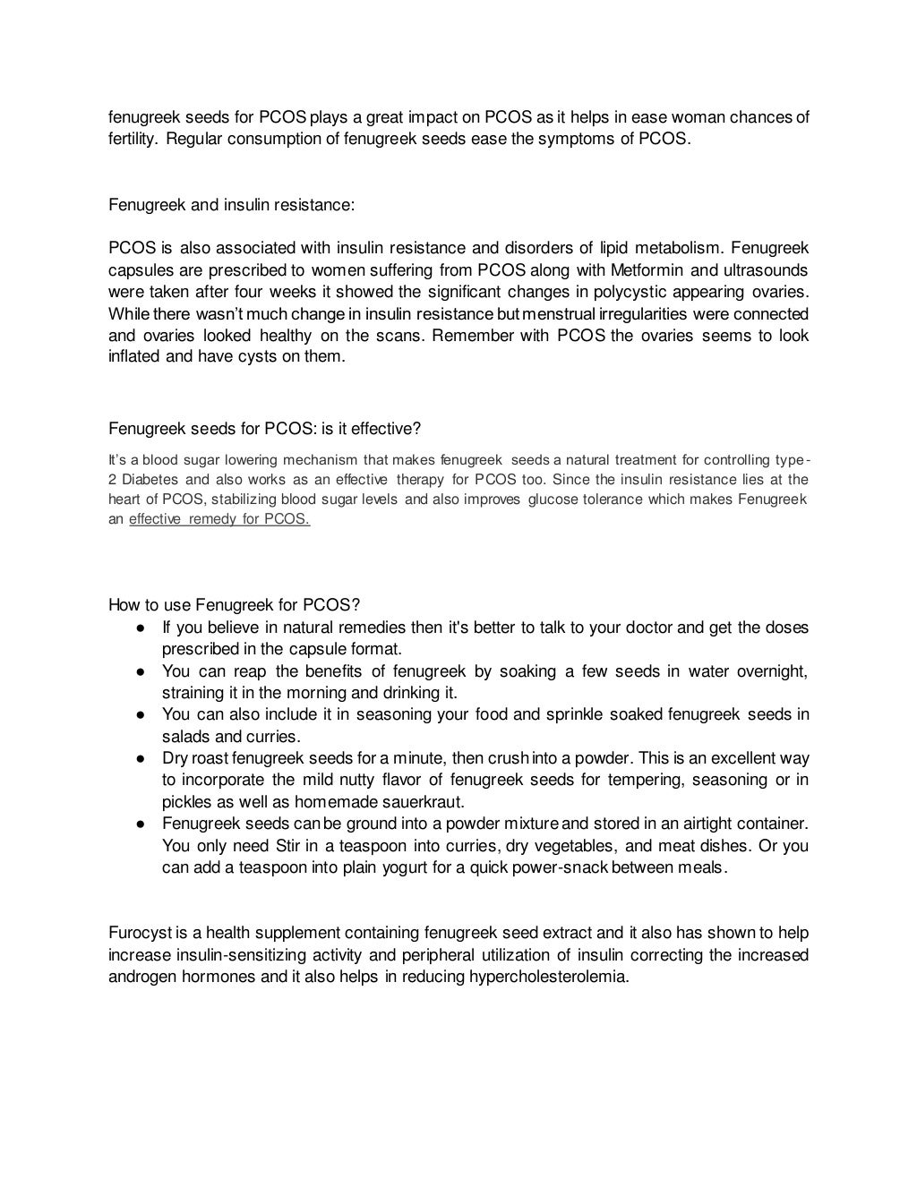 How to use fenugreek seeds for pcos (polycystic ovary syndrome)