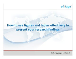 How to use figures and tables effectively to present your research ...