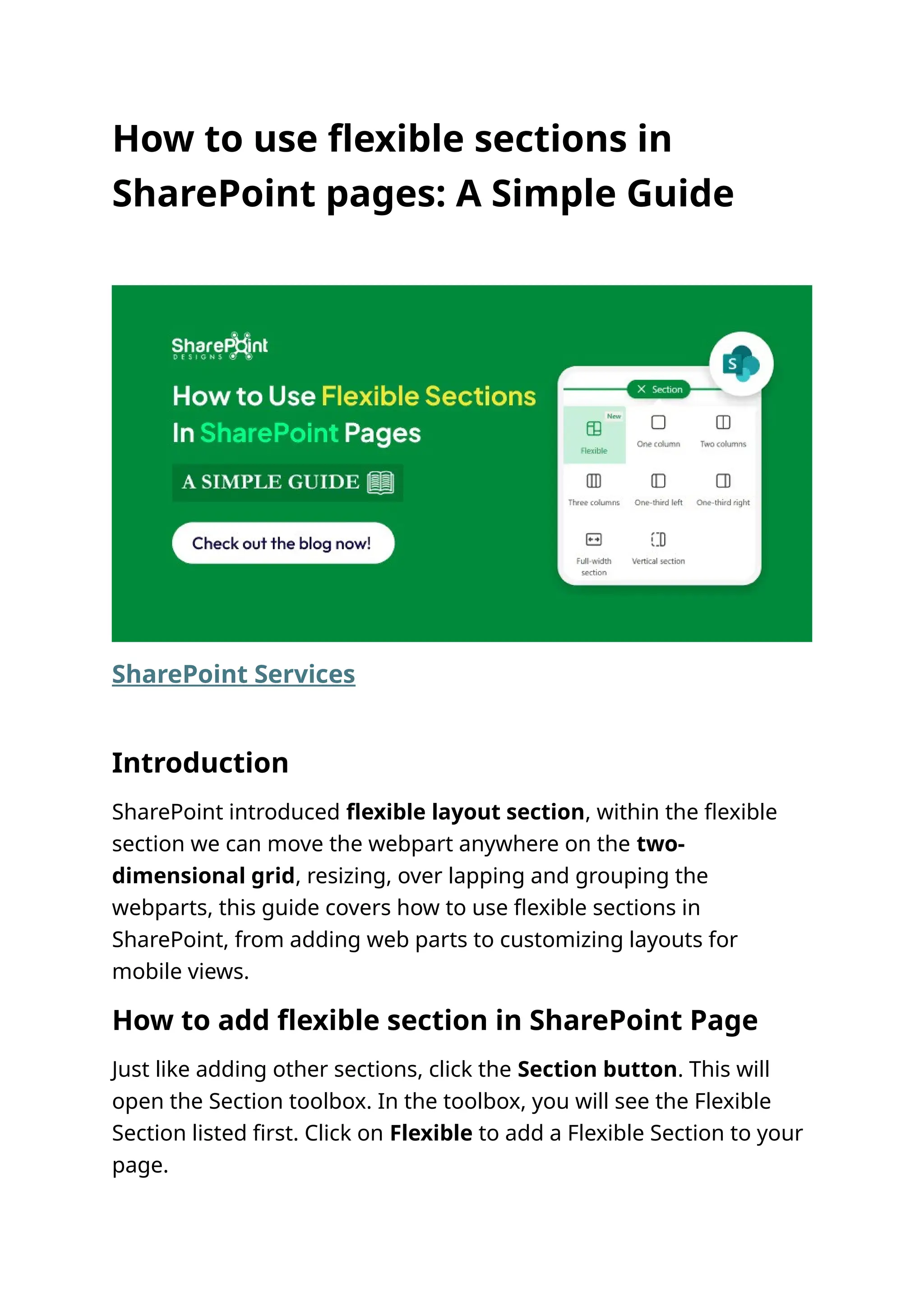 How to use flexible sections in SharePoint pages.docx