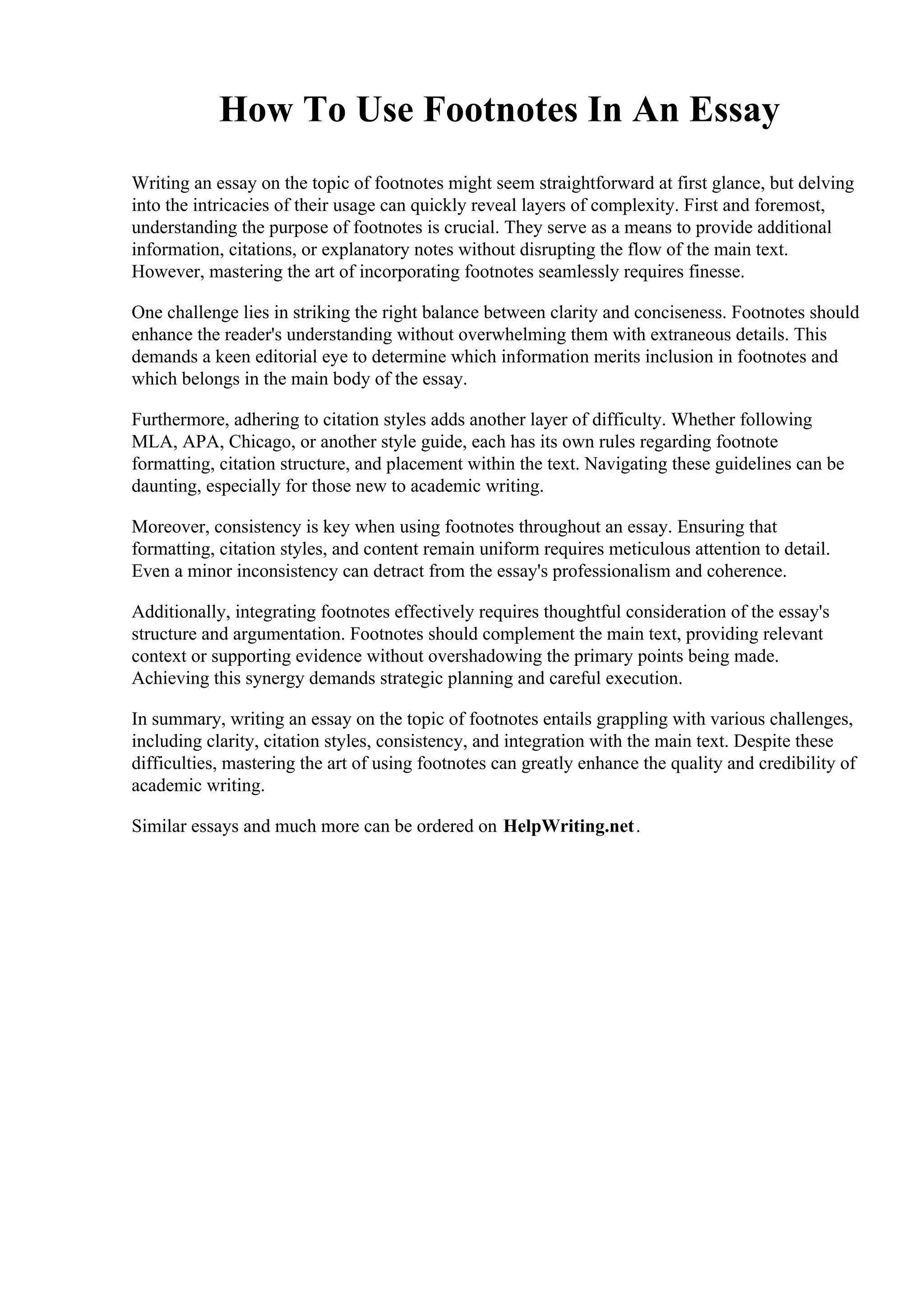 How To Use Footnotes In An Essay.pdf