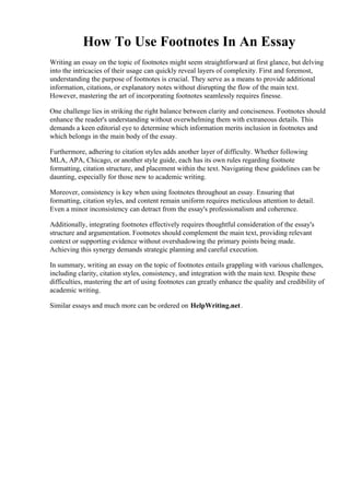 How To Use Footnotes In An Essay.pdf