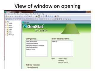 How to use genstat | PPTX