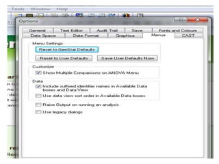 How to use genstat | PPTX
