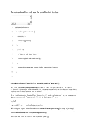 How to use geolocation in react native apps | PDF