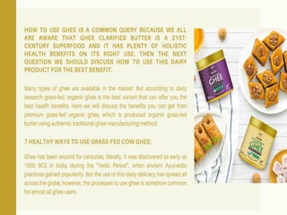 How to use ghee | PDF | Cooking | Food & Drink