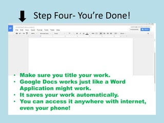 How to use Google Docs | PPT