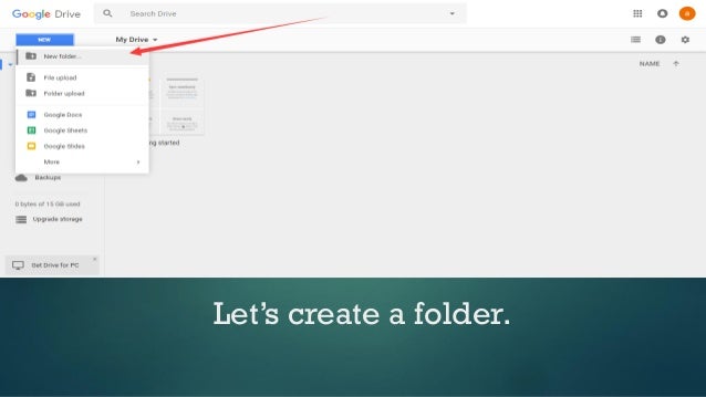 How to add to a google drive folder - roadgasm