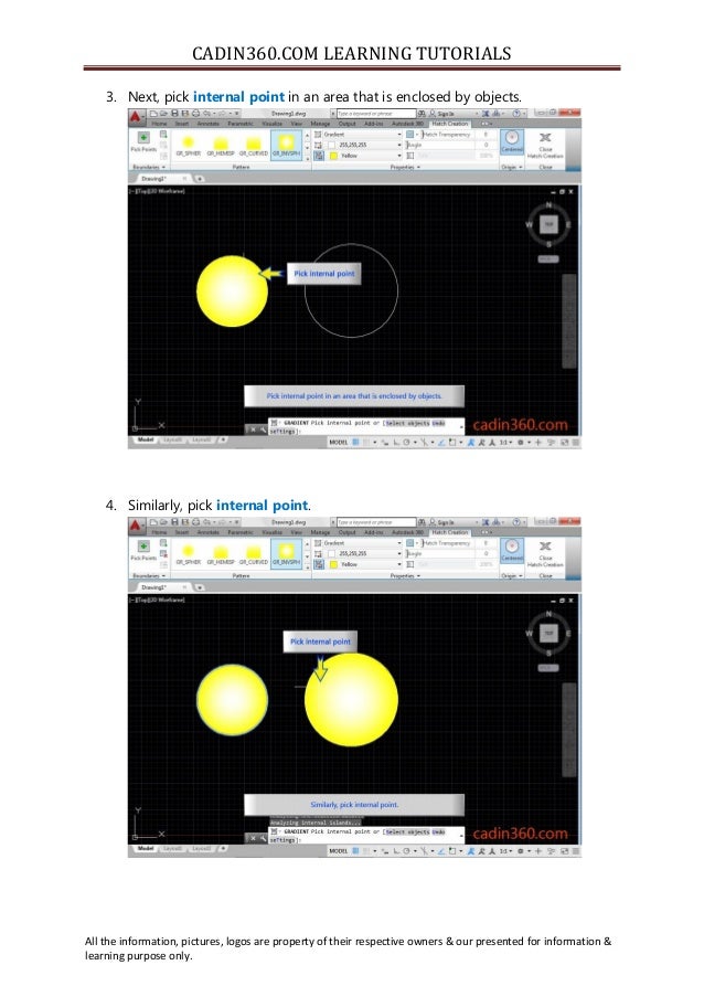 How To Use Gradient Command In Autocad