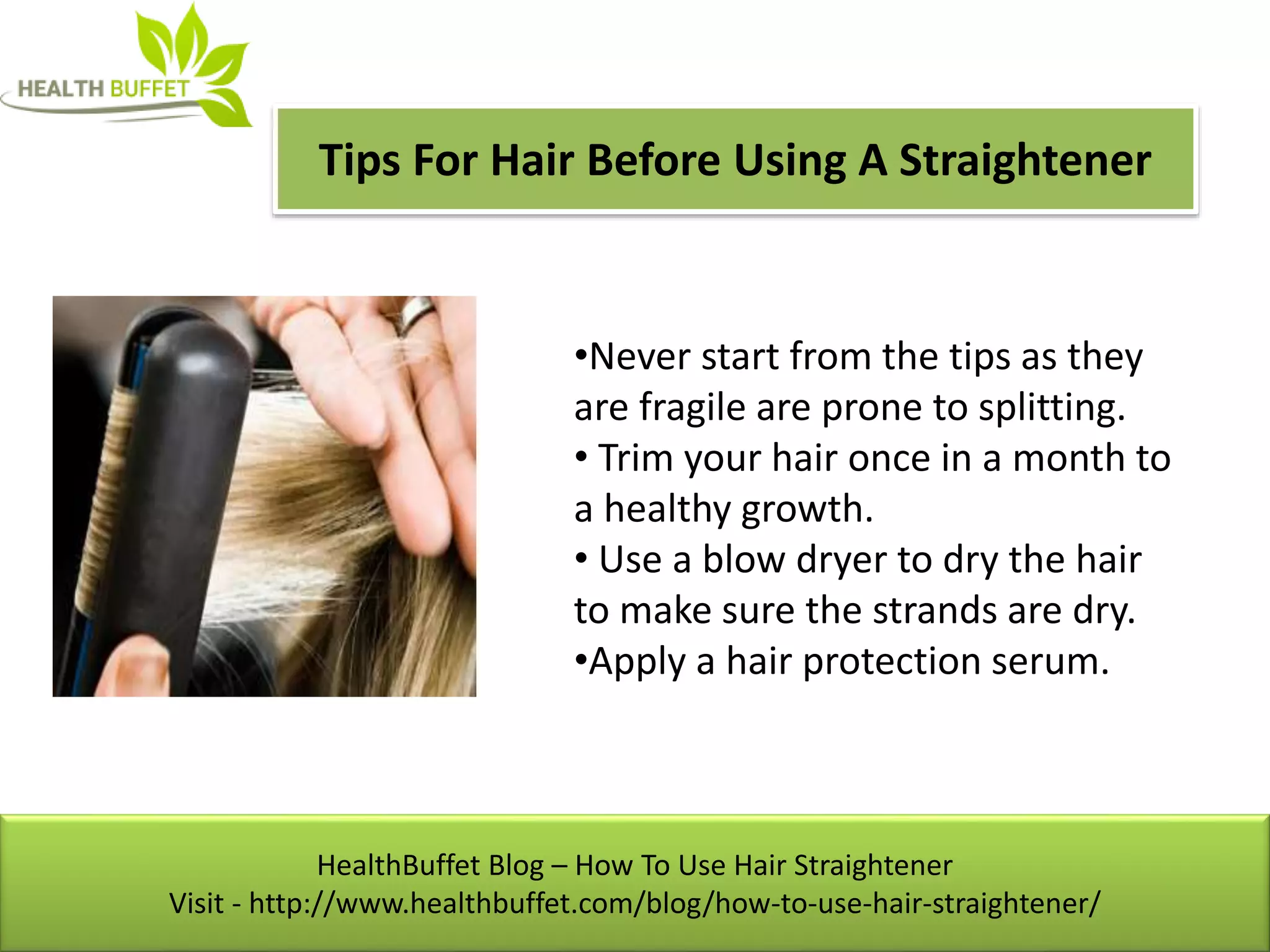 How To Use Hair Straightener | PPTX