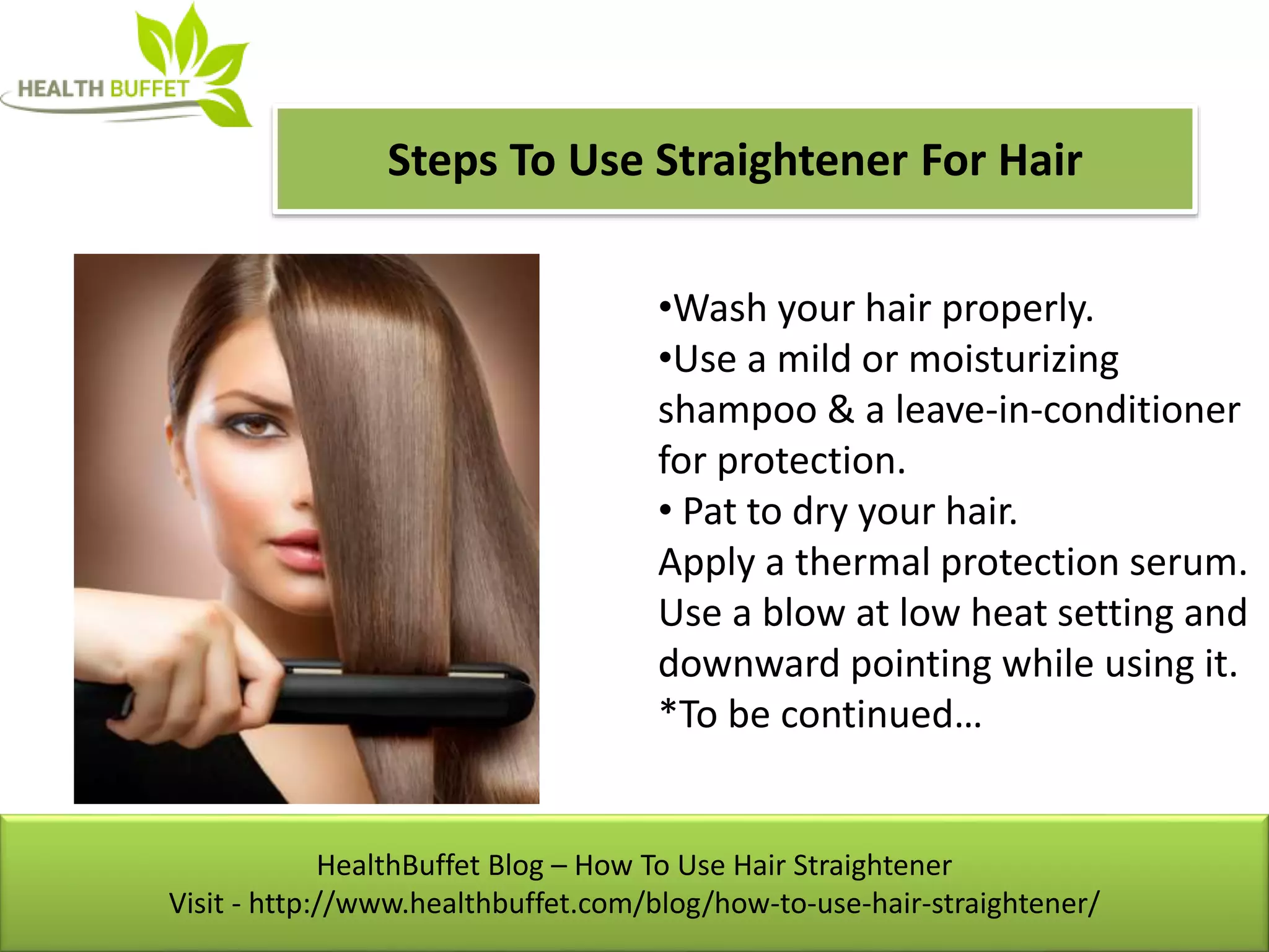 How To Use Hair Straightener | PPTX