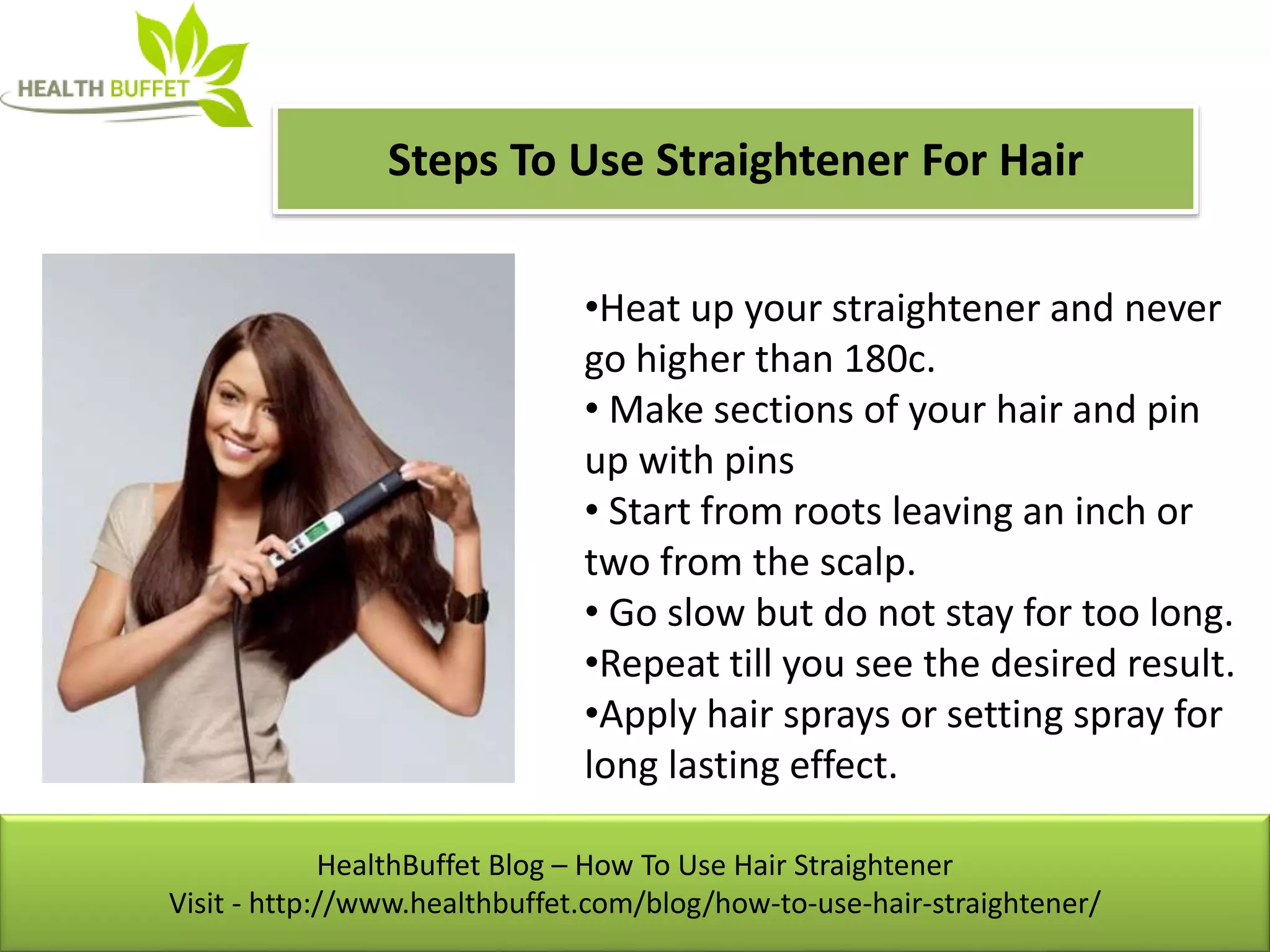 How To Use Hair Straightener | PPTX
