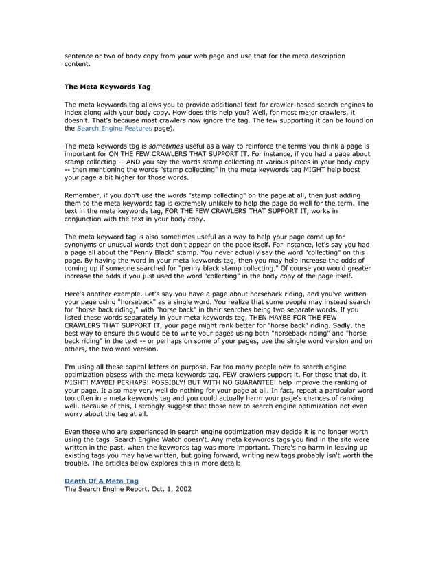 How To Use Html Meta Tags Pdf 
