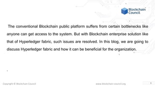 How to use hyperledger fabric for the enterprise | PPT