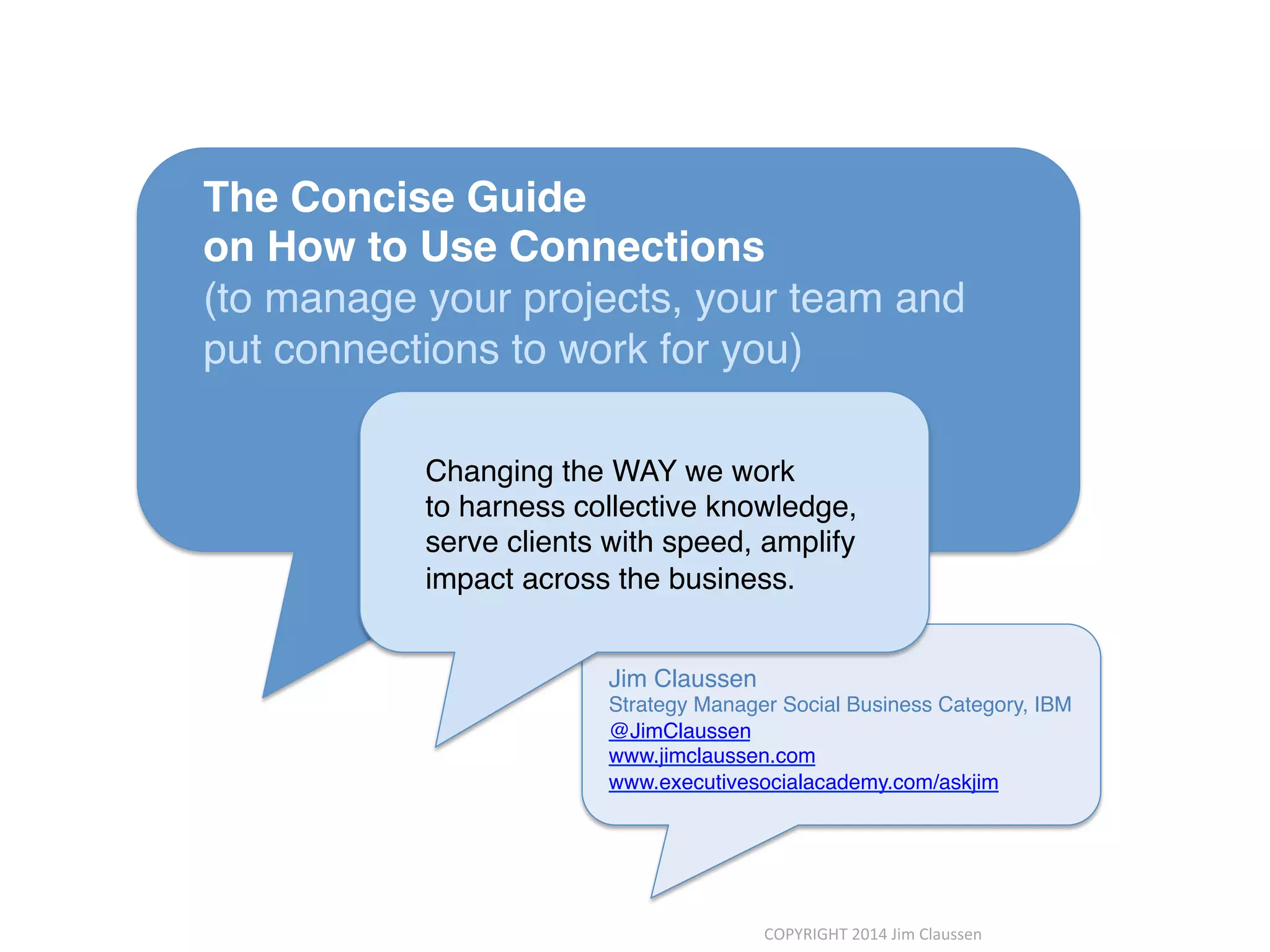 Concise Guide on How to Use Connections (to manage your projects, your ...