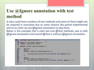 How To Use Ignore Annotation In JUnit | PPT