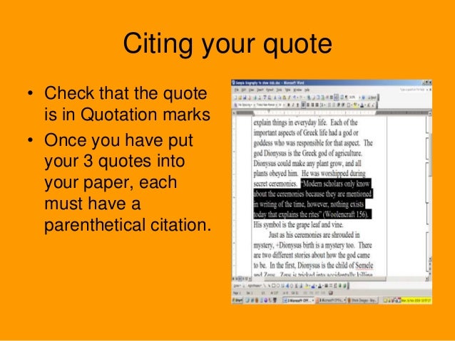 How to use in text citation 2010 2011
