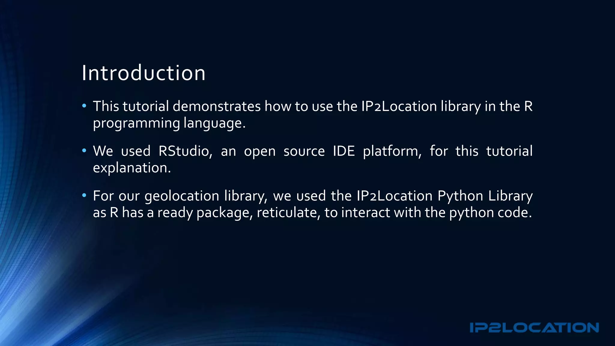 How to use ip2 location in r language | PPTX