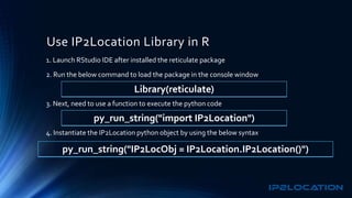 How to use ip2 location in r language | PPT
