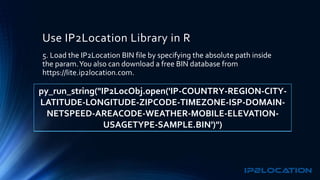 How to use ip2 location in r language | PPT