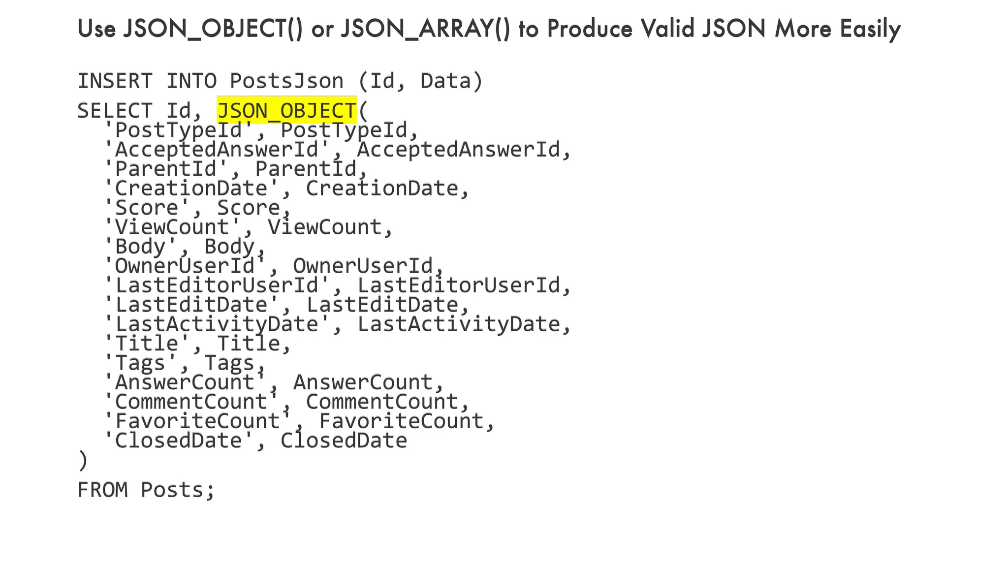 How To Use Json In Mysql Wrong Ppt