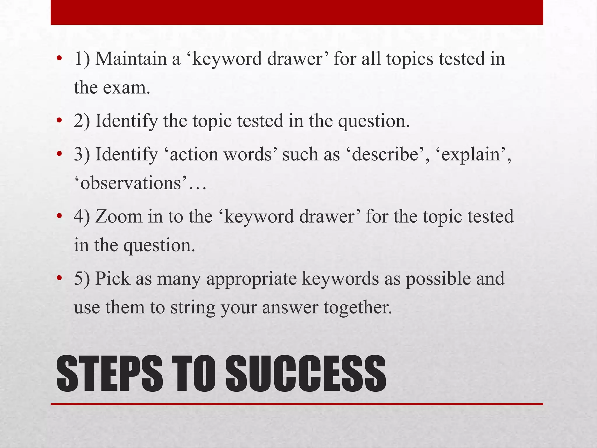 How to use keywords | PPT