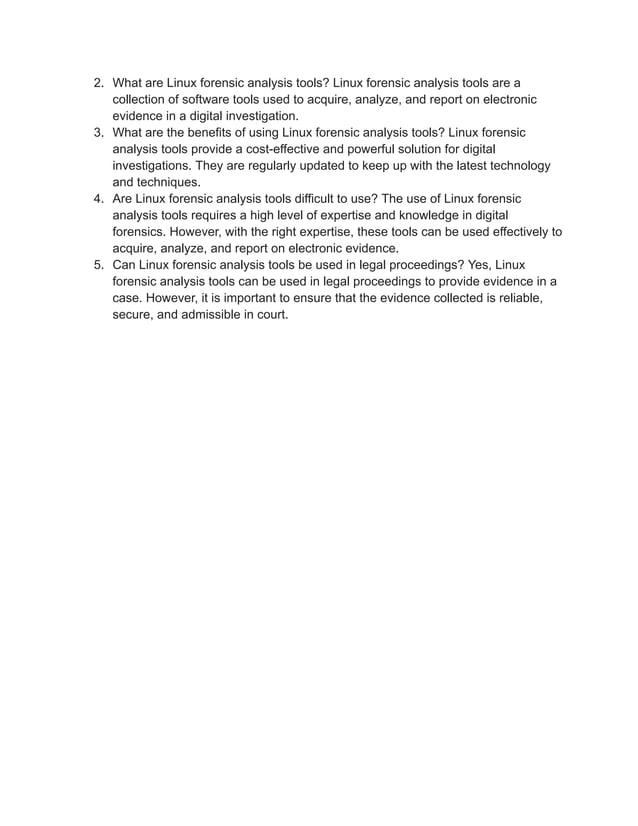 How to Use Linux Forensic Analysis Tools for Digital Investigations.pdf | Operating Systems ...