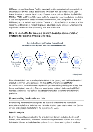 How to use LLMs for creating a content-based recommendation system for entertainment platforms.pdf