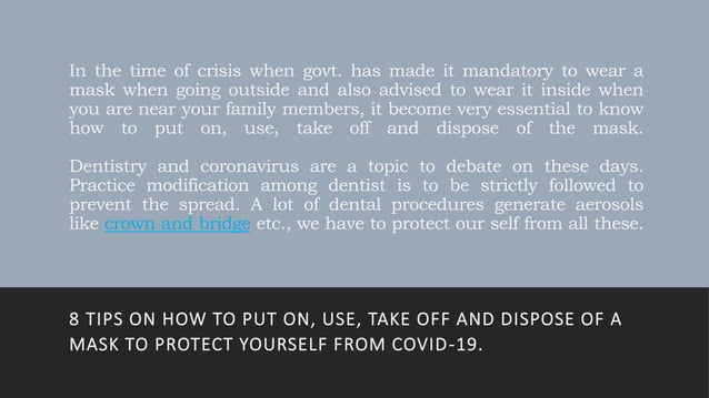 How to use mask | PPT