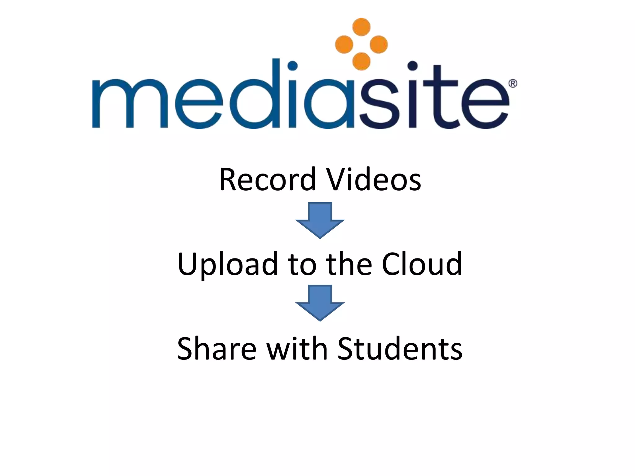 How to use Mediasite (slides) | PPTX