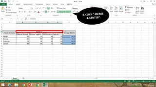 How to use merge in excel | PPTX