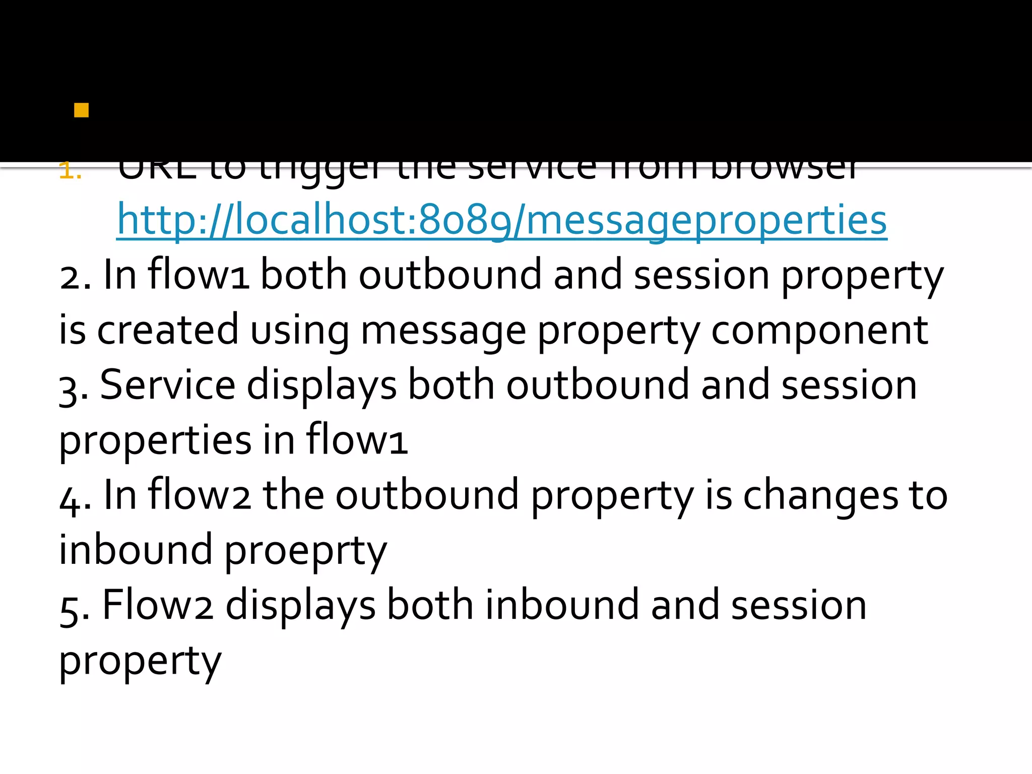 Message properties component in mule | PPT