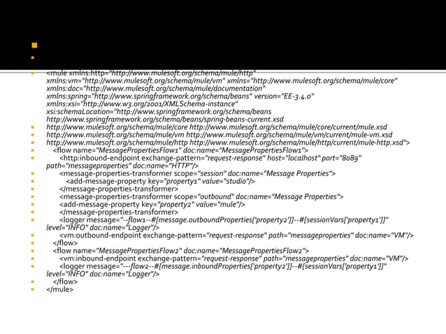 Message properties component in mule | PPT
