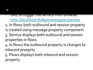 Message properties component in mule | PPT