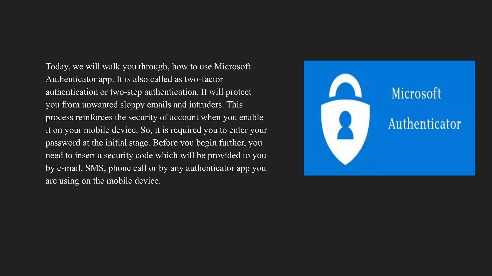 How to use microsoft authenticator app | PPTX