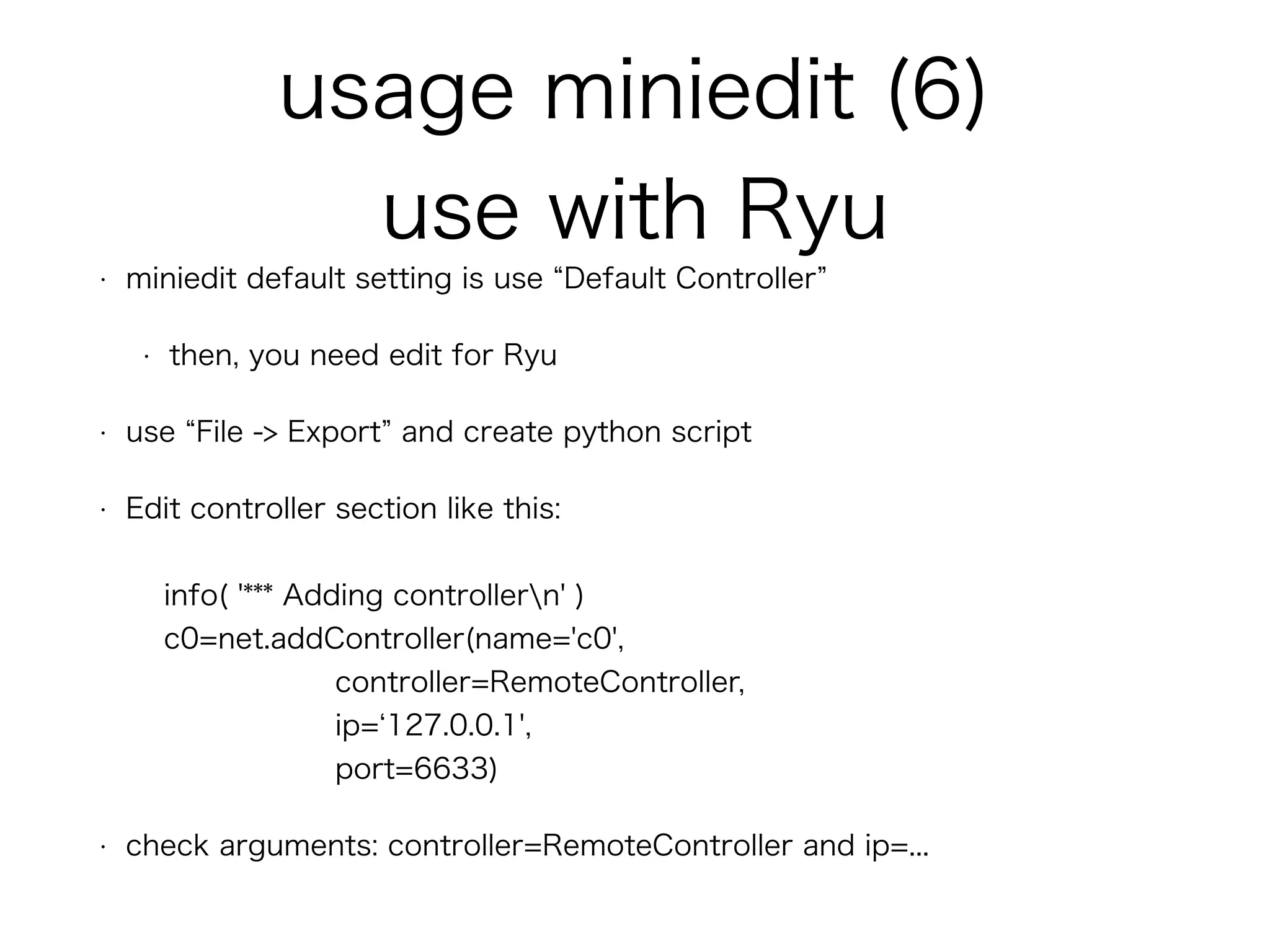 How to use miniedit | PDF