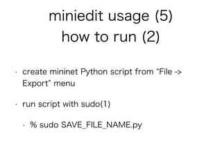How to use miniedit | PDF