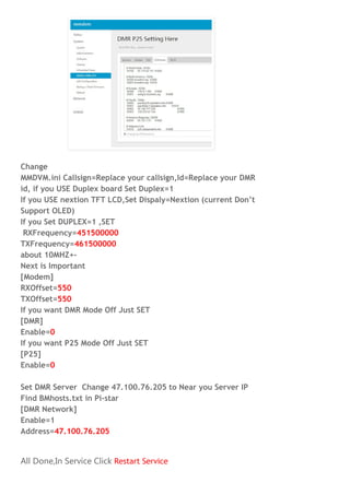 How to use mmdvm host - main board | PDF