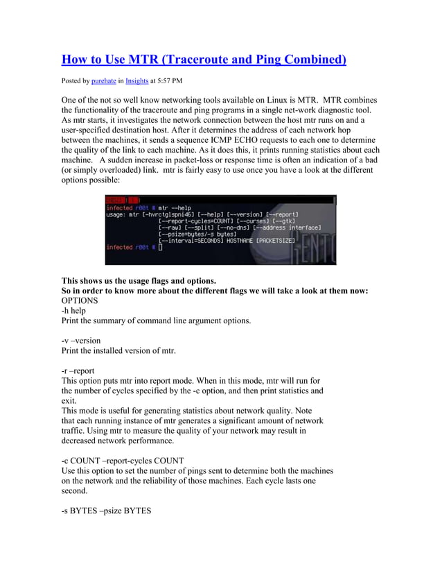 How to use mtr 2 | PDF
